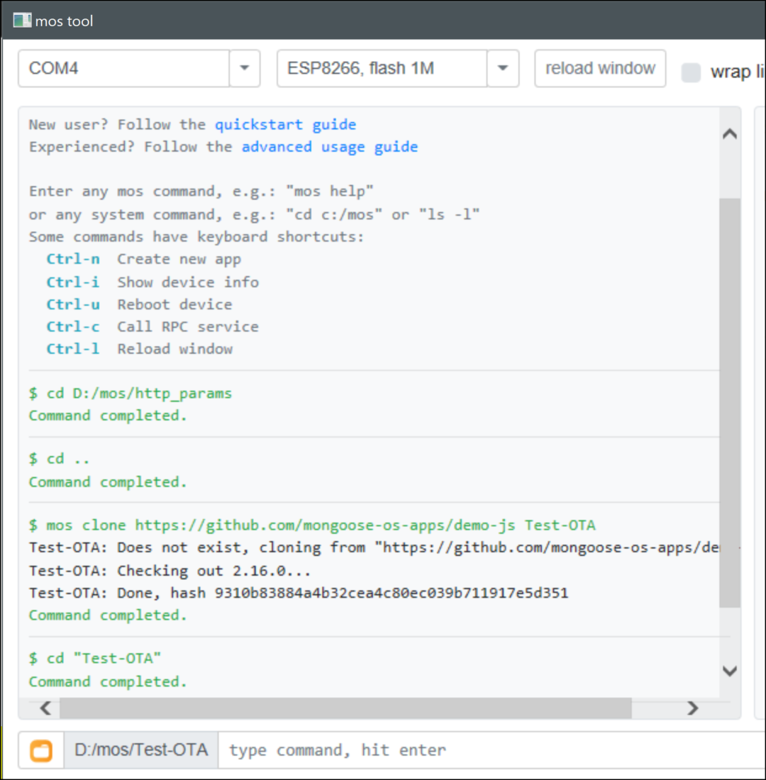 OTA update in mongoose os - Avotrix