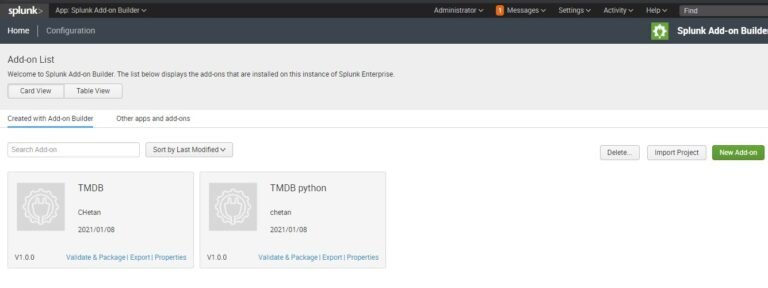 Splunk AddOn Builder for creating REST API inputs - Avotrix