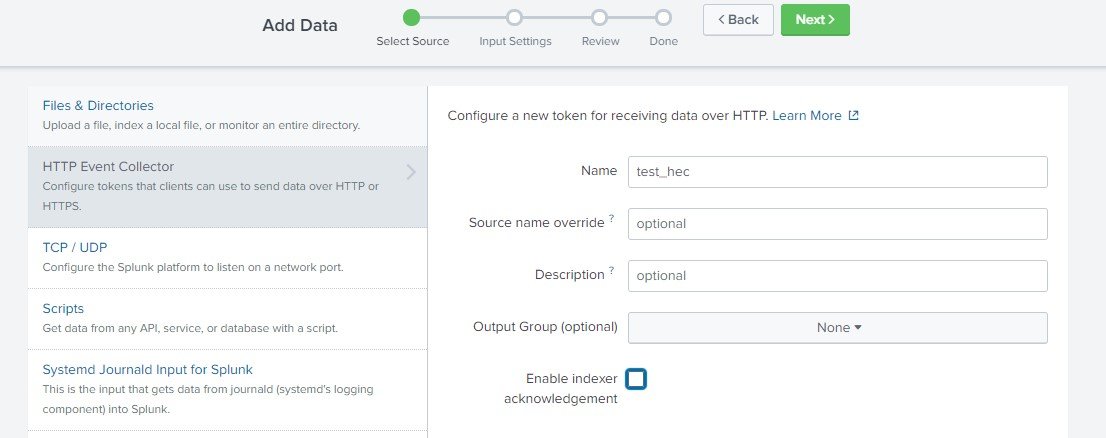 HTTP Event Collector Onboarding - Avotrix